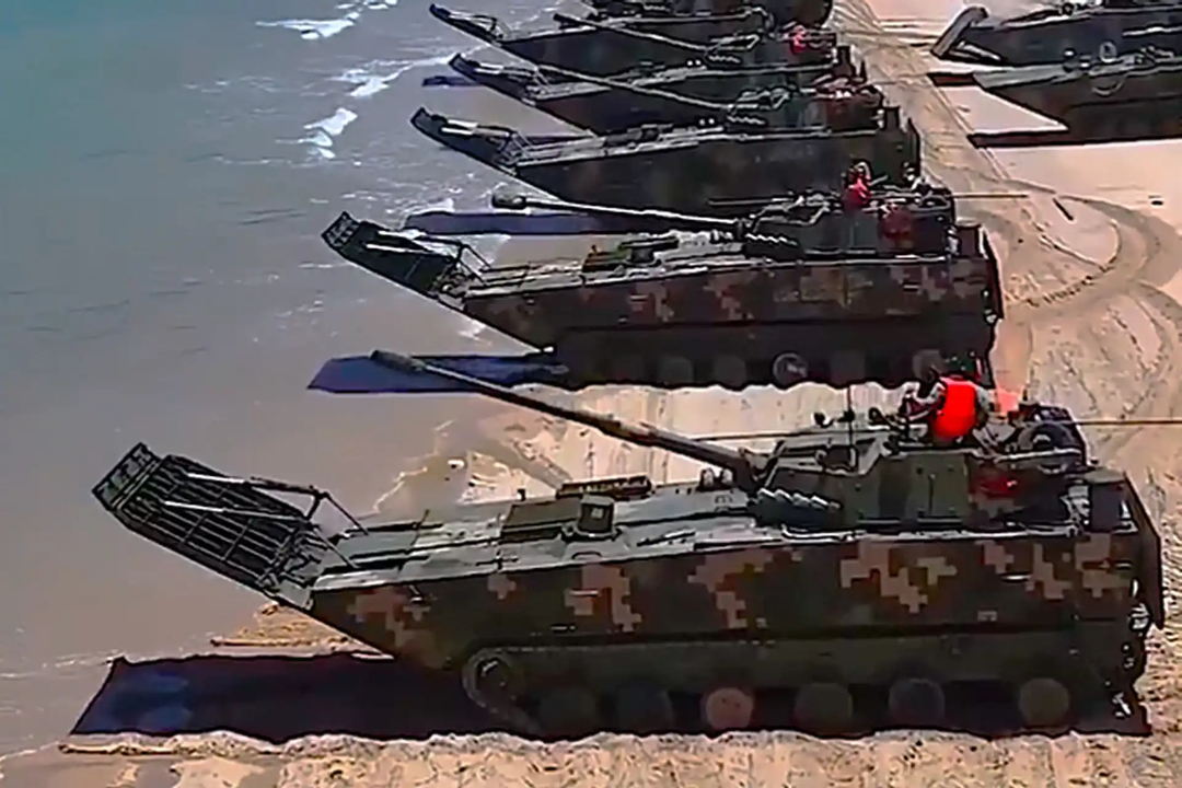 Chinese Navy combat units training signals amphibious escalation ...